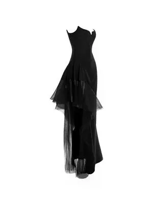 V:PM ATELIER Strapless Tulip Ruffled Maxi Dress