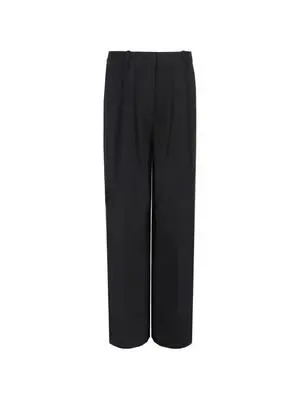 Co Pleated Wide-leg Trousers - Black