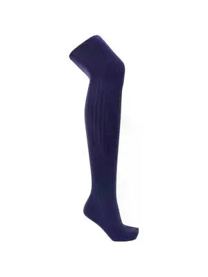 JIL SANDER Ribbed-knit Tights - Blue