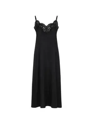 Co Lace-trimmed Silk Maxi Dress