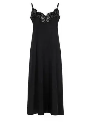 Co Lace-trimmed Silk Maxi Dress