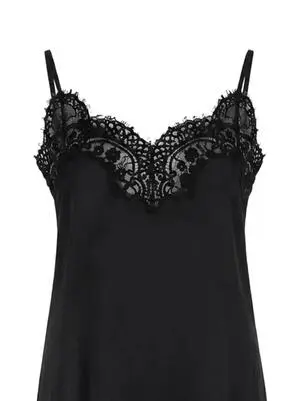 Co Lace-trimmed Silk Maxi Dress - Black