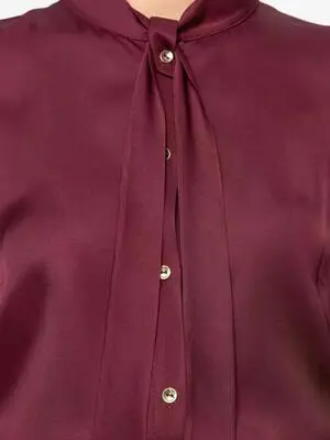 NISSA Bow-detail Viscose Shirt