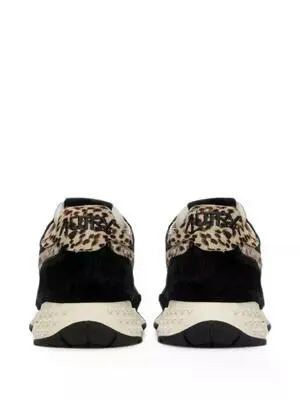 AUTRY Reelwind Leopard Print Sneakers - Black