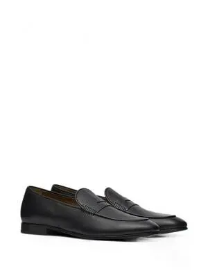 LOTTUSSE Verona Leather Loafers - Black