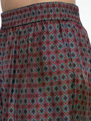 Balmain Geometric-patternsilk Shorts