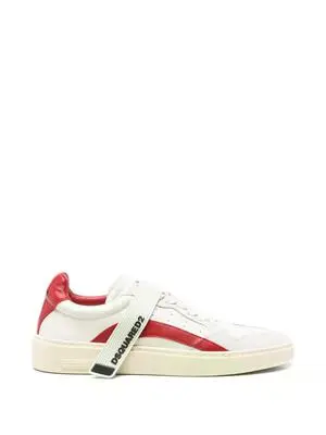 Dsquared2 Panelled Logo-strap Sneakers - White
