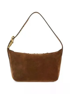 Miu Miu Spirit Suede Pouch Bag - Brown