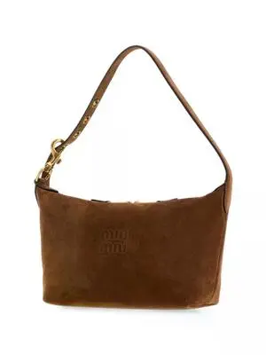 Miu Miu Spirit Suede Pouch Bag - Brown