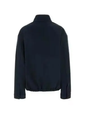 Miu Miu Logo Embroidered High Neck Jacket