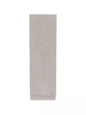 FURSAC Silk Knitted Neck Tie - Neutrals