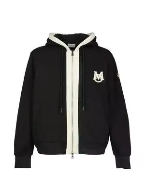 Moncler Cotton Zip-up Hoodie With Logo Detail