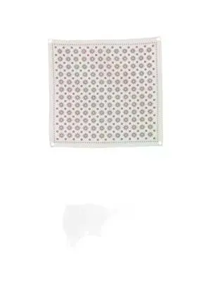 Eleventy Geometric-print Pocket Square - Neutrals