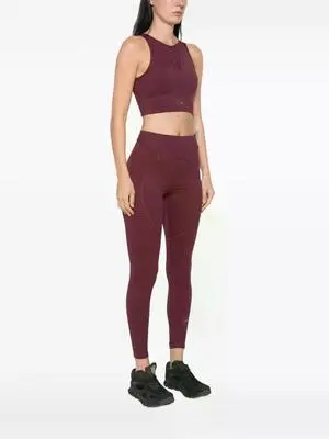 Adidas By Stella McCartney Logo-print Cut-out Crop Top