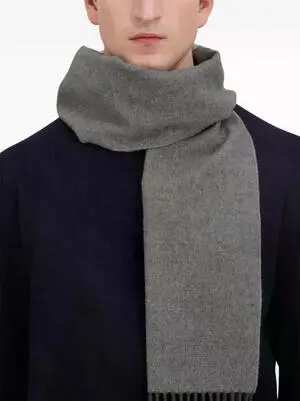 Herno Fringed Scarf - Grey