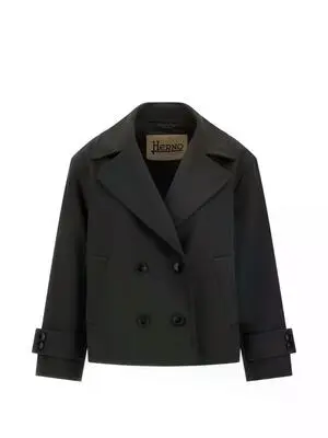 Herno Double-breasted Peacoat - Grey