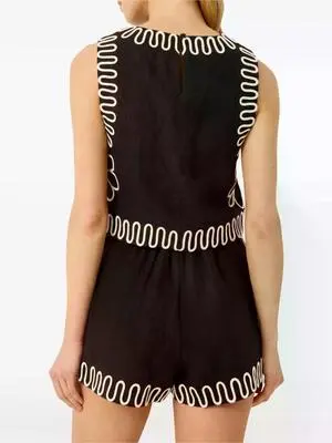 MARIE OLIVER Davis Embroidered Sleeveless Top