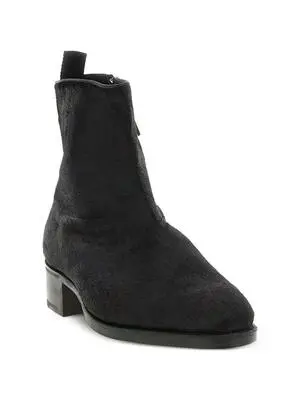 John Lobb Freddi Bristle Hide Ankle Boots - Black