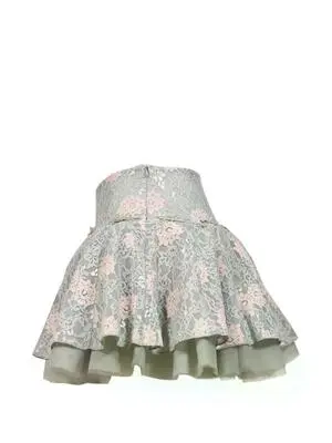 MIMI WADE Floral Lace Mini Skirt