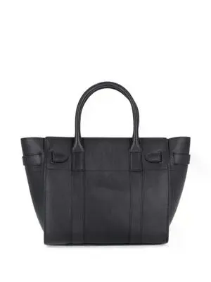 Mulberry Leather Tote Bag With Turn Lock Closure