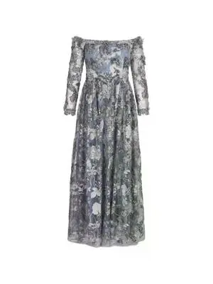 LOODYANA Verbena Off-shoulder Embroidered Maxi Dress