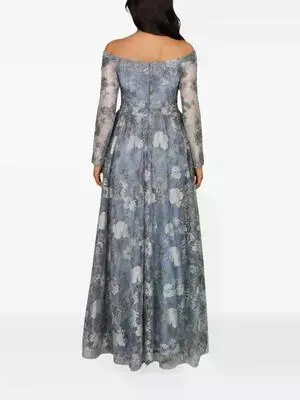 LOODYANA Verbena Off-shoulder Embroidered Maxi Dress
