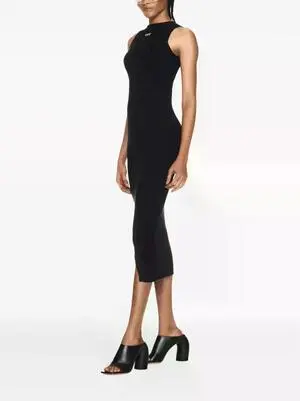 Off-White Ribbed Sleeveless Dress