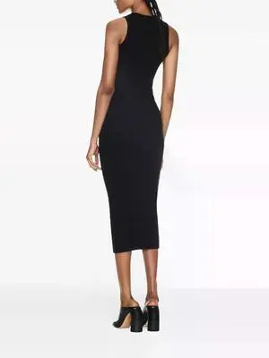 Off-White Ribbed Sleeveless Dress