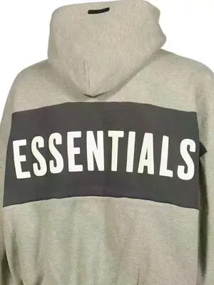 ESSENTIALS Logo-print Panelled Hoodie