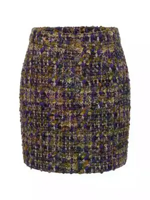 Saint Laurent Bouclé-knit Mini Skirt