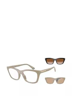 Emporio Armani Clip-on Cat-eye Frame Sunglasses