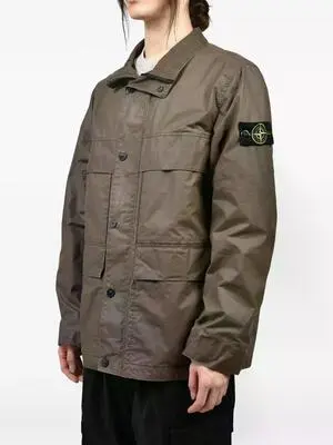 Stone Island Waxed-effect Field Jacket