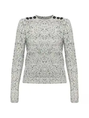 MARANT ETOILE Anastasia Button-embellished Cable-knit Sweater