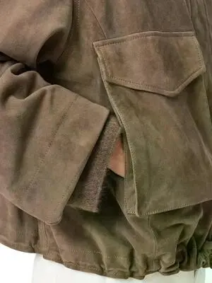 ALLSAINTS Clay Suede Funnel-neck Jacket