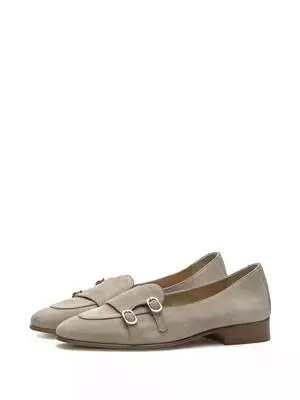 LOTTUSSE Soller Suede Buckle Detail Loafers