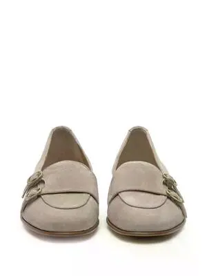 LOTTUSSE Soller Suede Buckle Detail Loafers