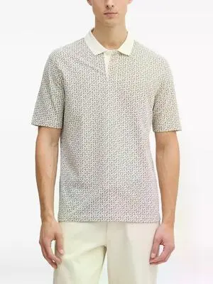 Armani Exchange Monogram-print Short-sleeve Polo Shirt