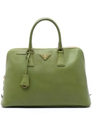 Prada Saffiano Lux Promenade Satchel - Green