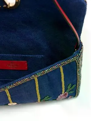 Valentino Garavani Vlogo Signature Bead-embellished Shoulder Bag