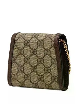 Gucci Gg Supreme Blondie Wallet On Chain Crossbody Bag - Neutrals