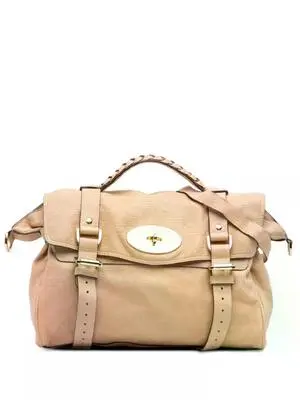 Mulberry Textured Calfskin Alexa Satchel - Brown