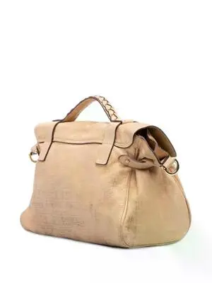 Mulberry Textured Calfskin Alexa Satchel - Brown