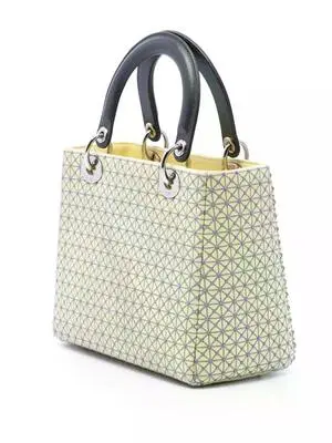 Dior Medium Embroidered Lambskin Microcannage Lady Satchel