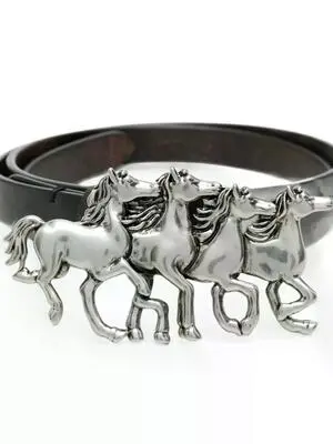 Chloé Horse-buckle Leather Belt