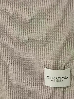 Marc O'polo Ribbed-knit Logo-patch Scarf
