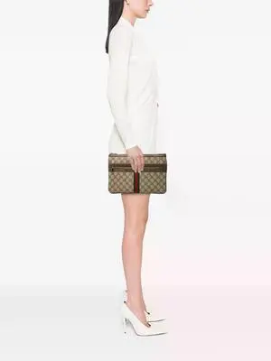 Gucci 2016-2026 Gg Supreme Web Ophidia Clutch Bag
