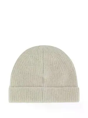 MASSIMO OSTI STUDIO Felted Logo-plaque Ribbed Beanie Hat