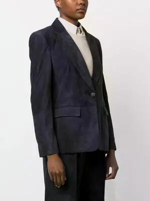 Brunello Cucinelli Single-breasted Leather Blazer