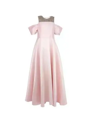 LOODYANA Embellished Off-shoulder Maxi Dress - Pink
