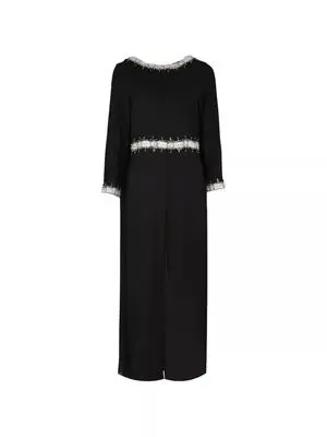 LOODYANA Hand-embroidered Cape-detail Jumpsuit